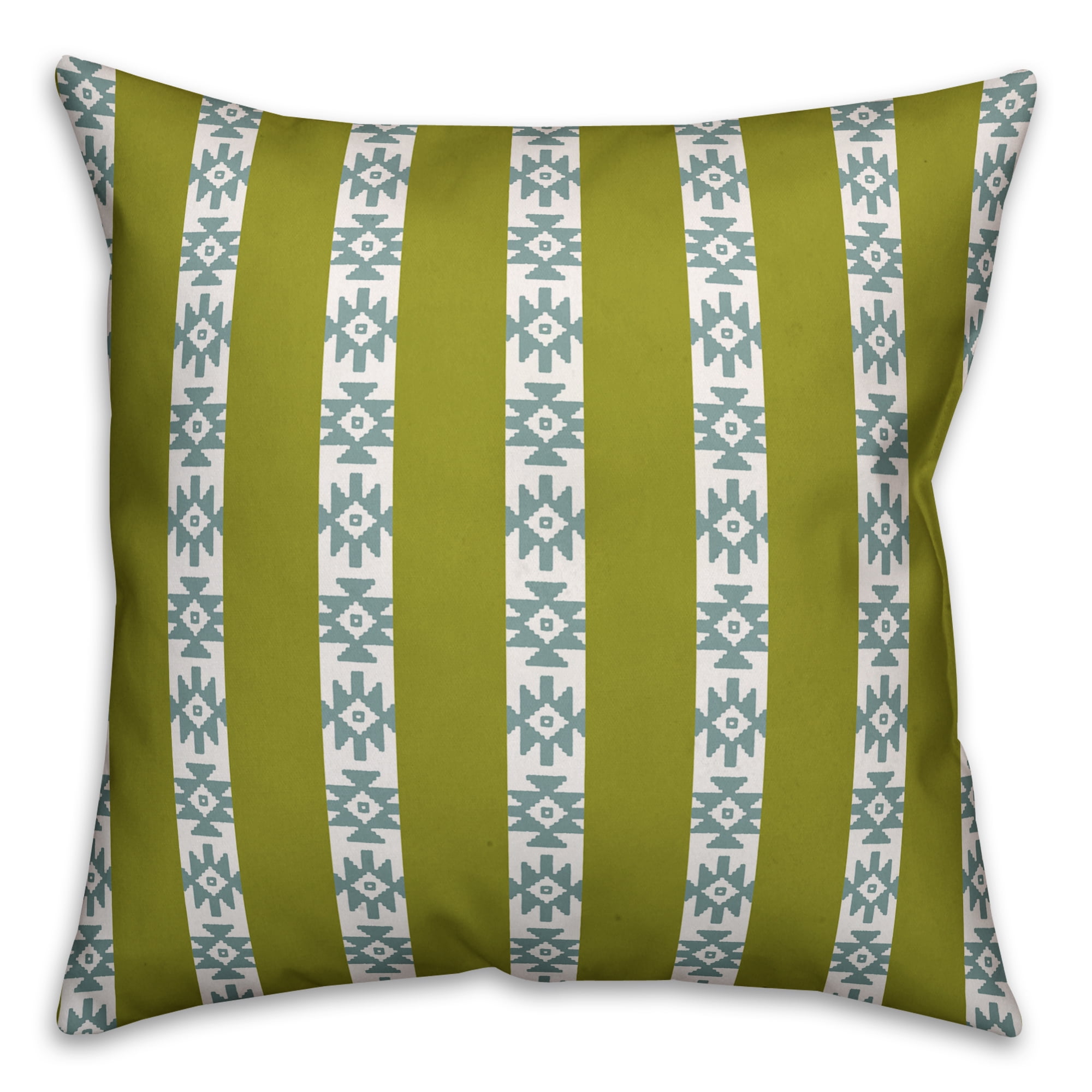 Creative Products Southwestern Pattern in Green and Blue 20x20 Spun ...