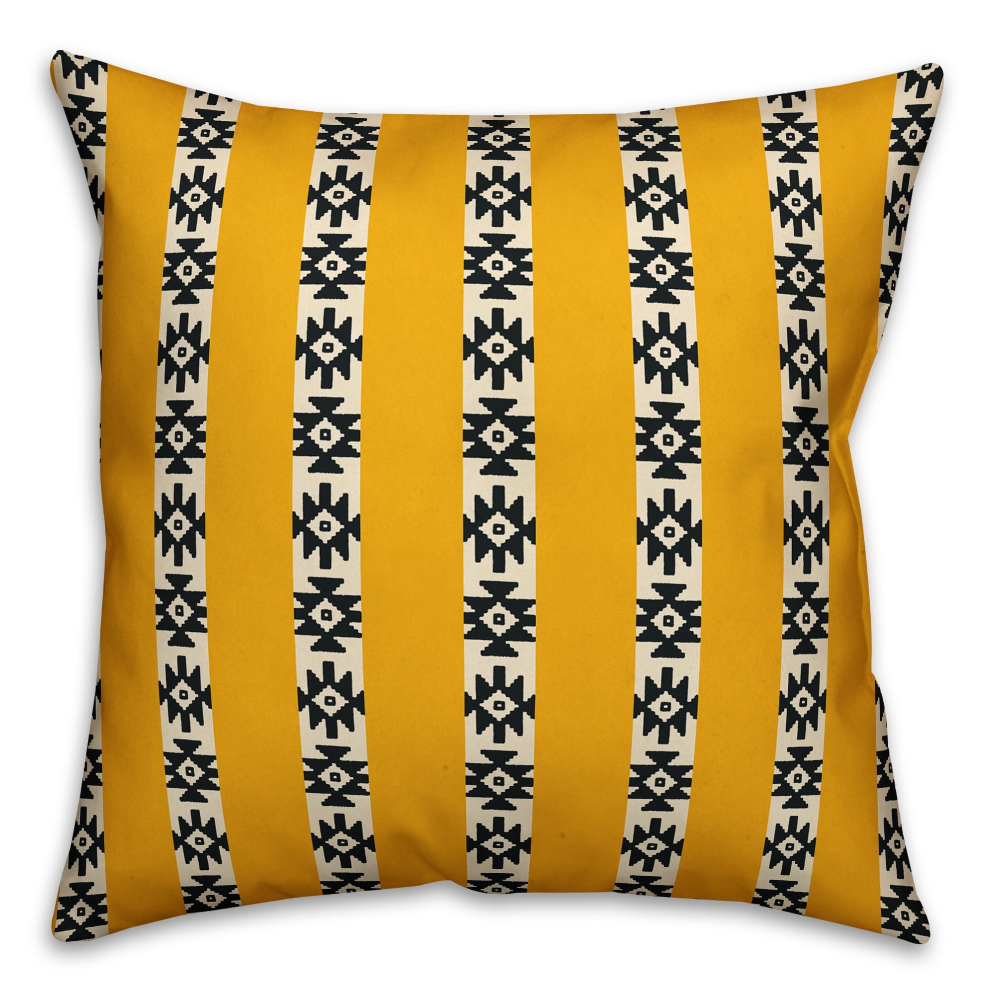 Creative Products Southwestern Pattern in Yellow 20x20 Spun Poly Pillow ...