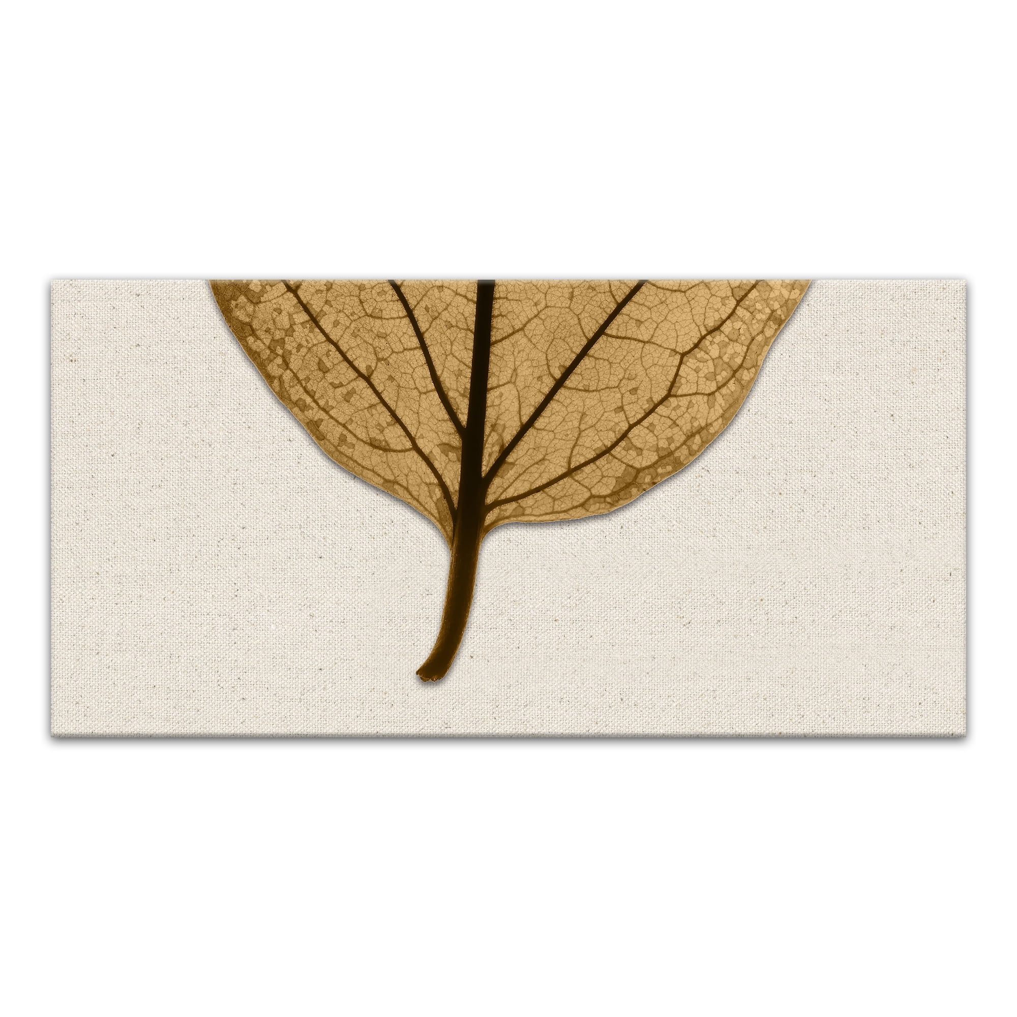 Creative Products Split Fall Leaf On Linen Bottom 10x20 Canvas Wall Art ...