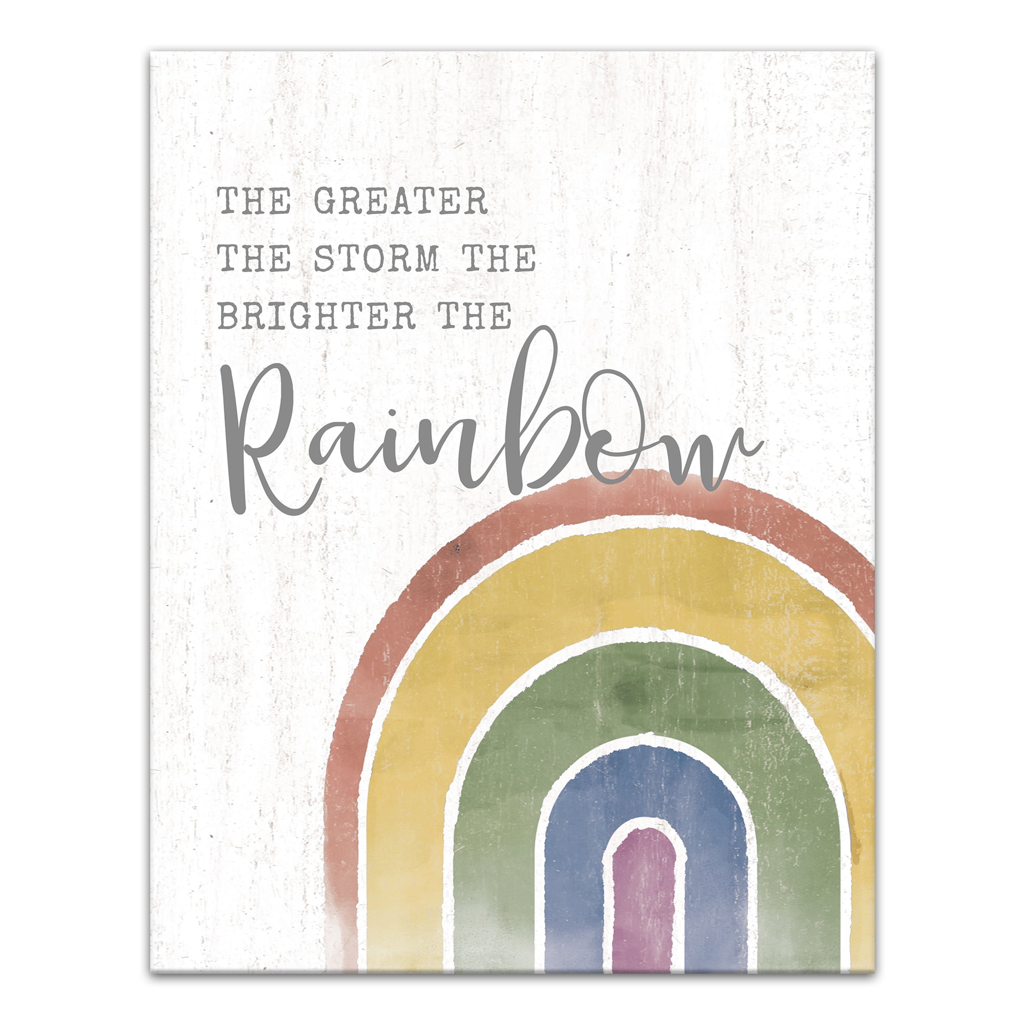 Creative Products The Greater the Storm the Brighter the Rainbow 11x14 ...