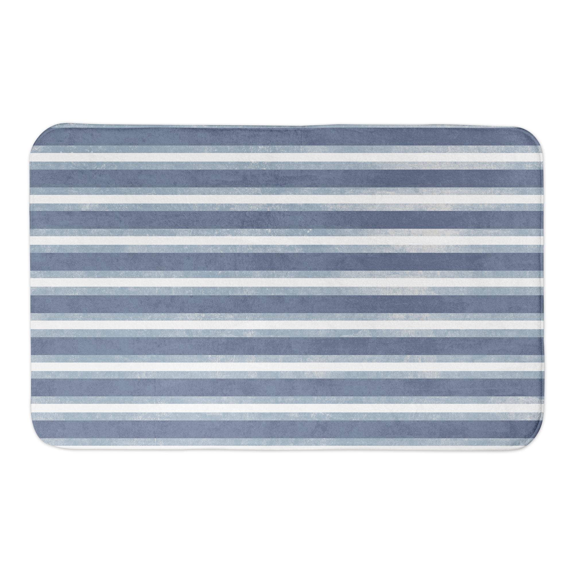 Creative Products Today Good Day Blue Stripes 34x21 Bath Mat - Walmart.com