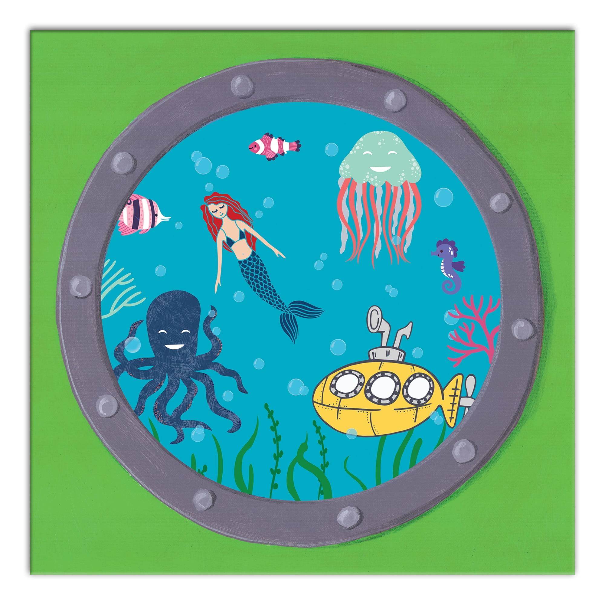 Creative Products Underwater Submarine Window 16x16 Canvas Wall Art ...