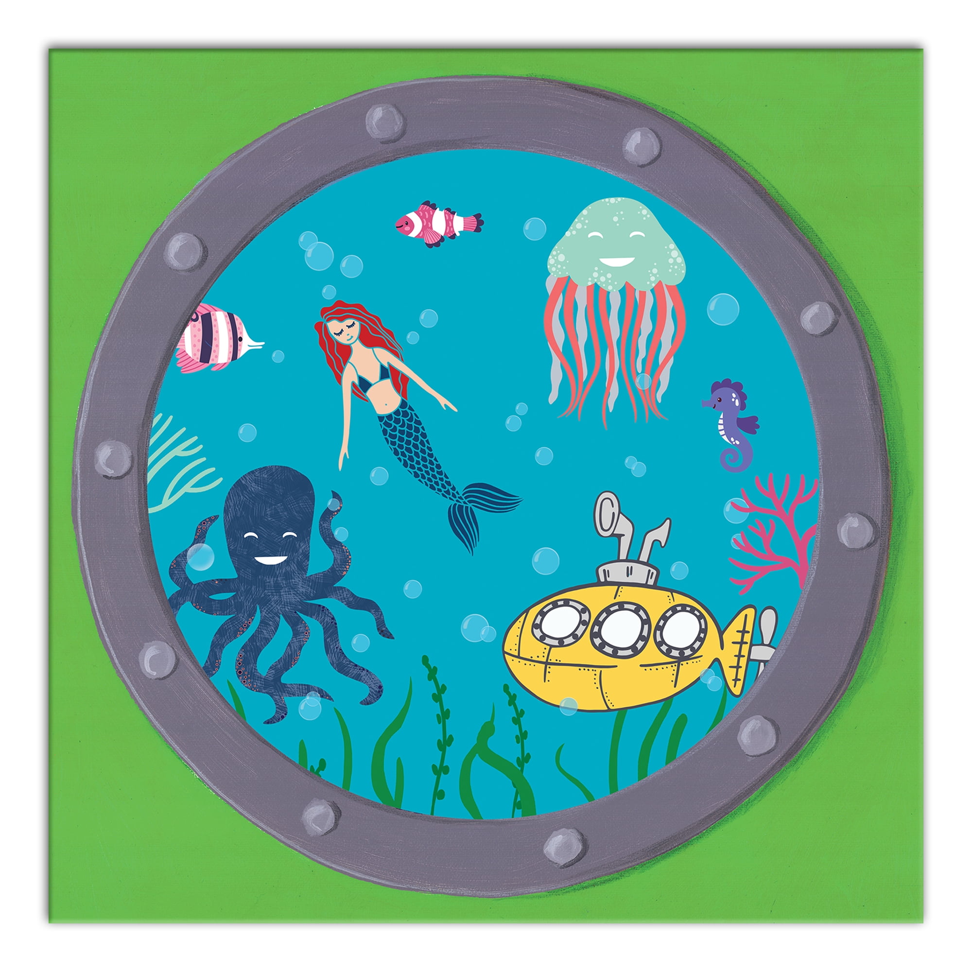 Creative Products Underwater Submarine Window 20x20 Canvas Wall Art ...