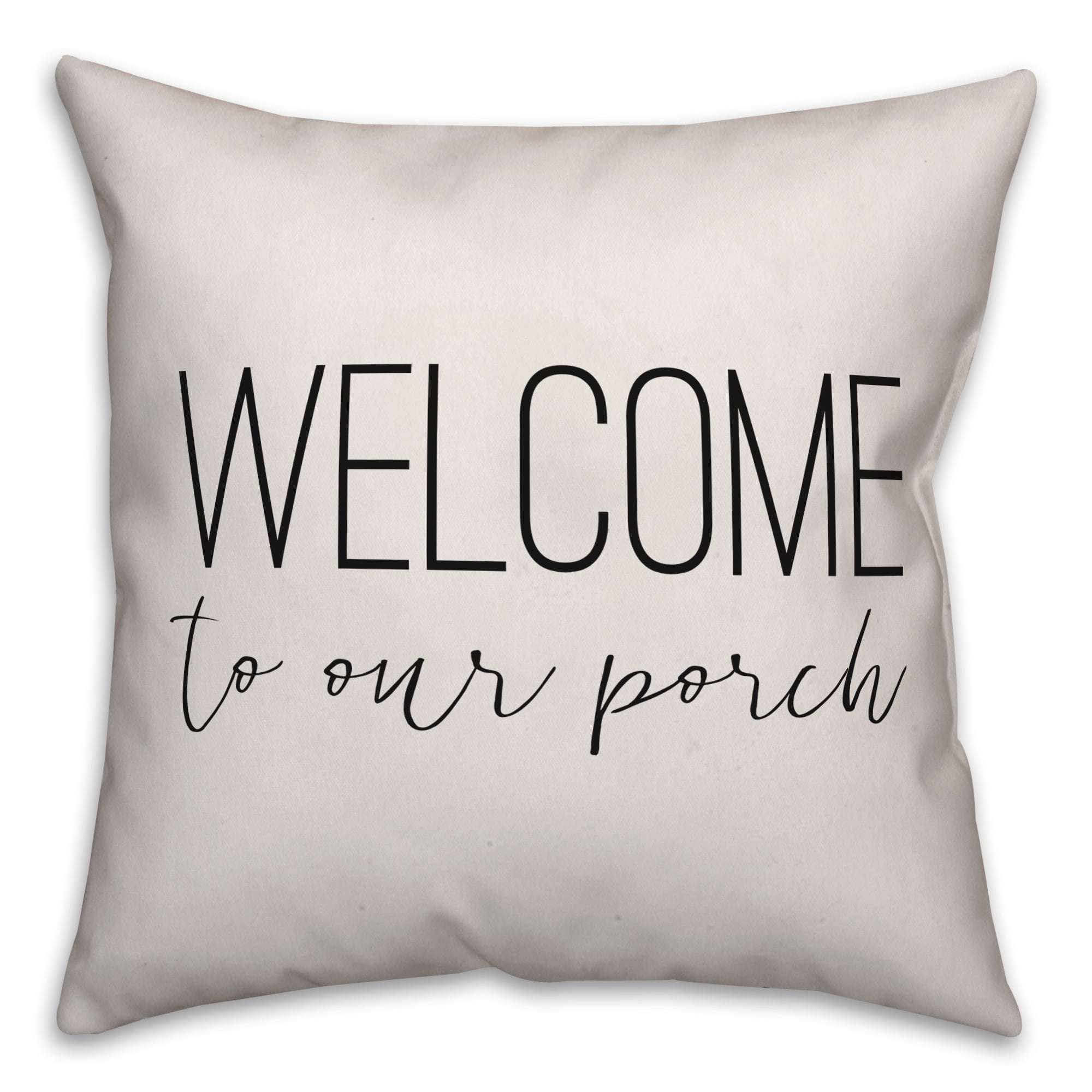 Creative Products Welcome to Our Porch Thin Script White and Black ...