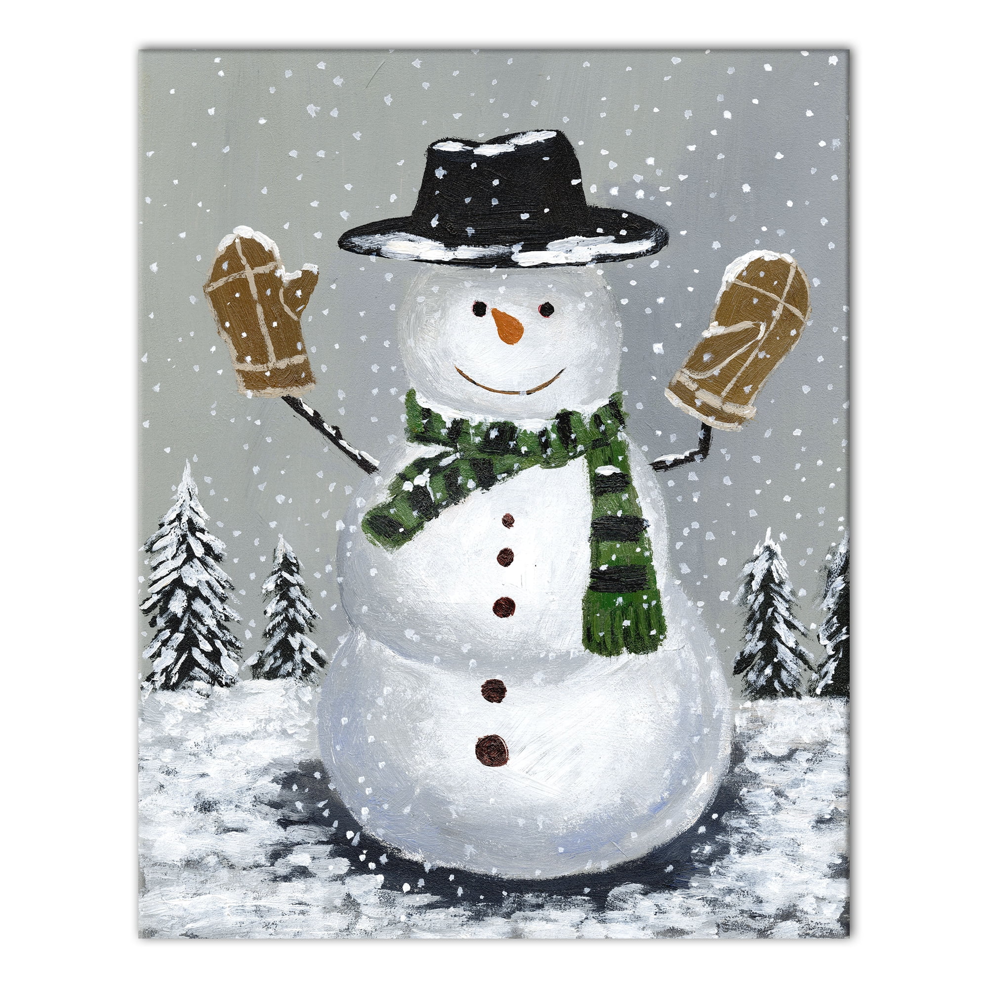 Creative Products Wintery Snowman 16 x 20 Canvas Wall Art - Walmart.com