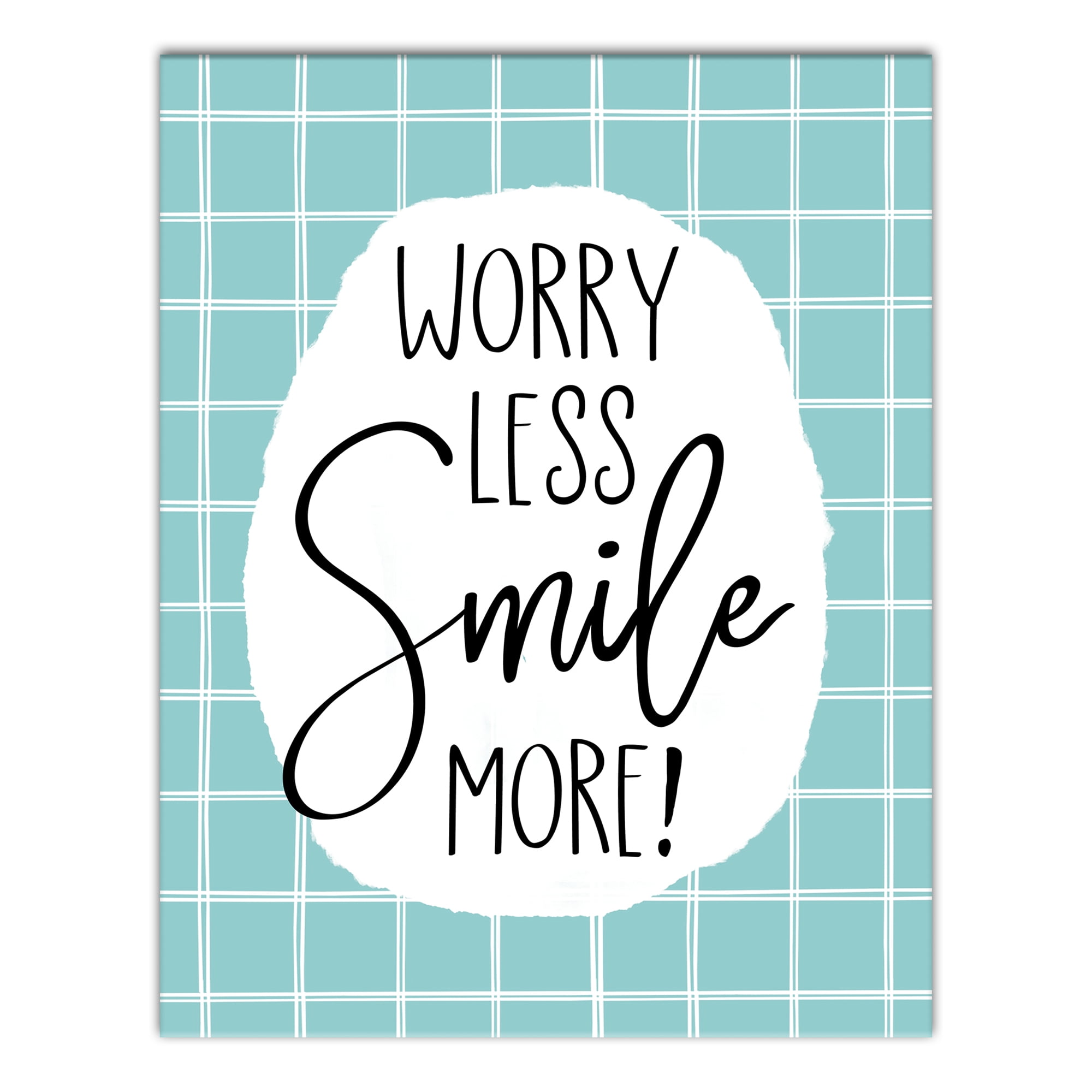Creative Products Worry Less Smile More 11x14 Canvas Wall Art - Walmart.com