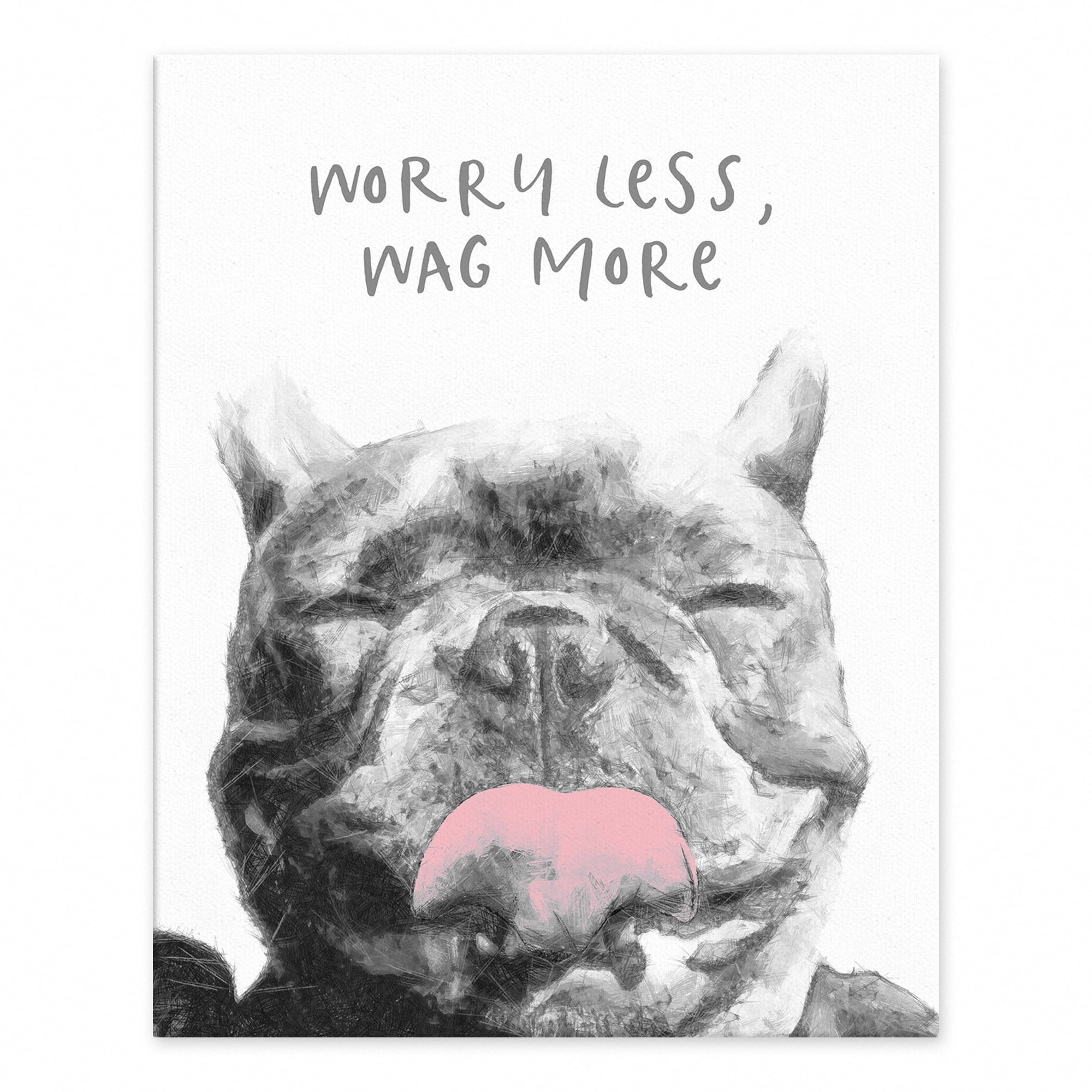 Creative Products Worry Less, Wag More 8x10 Tabletop Canvas - Walmart.com