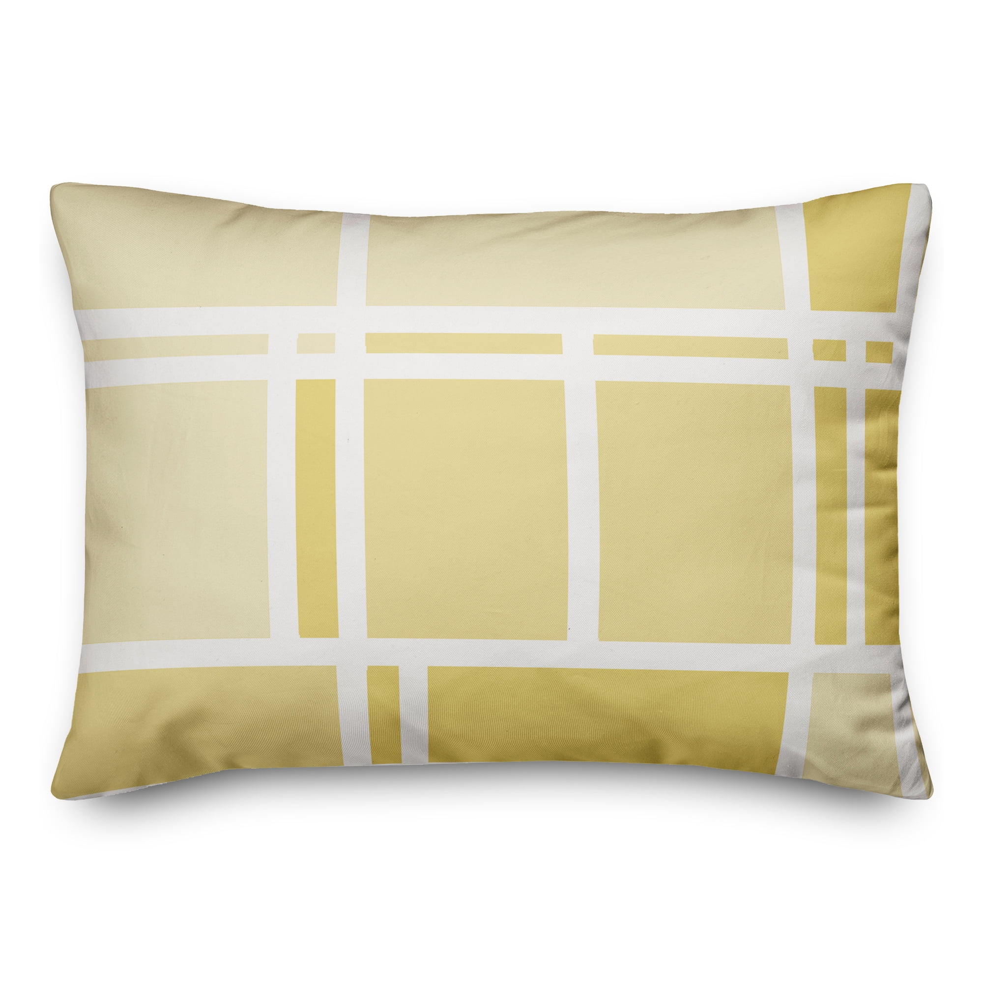 Creative Products Yellow Modern Geo Grid 14x20 Indoor / Outdoor Pillow ...