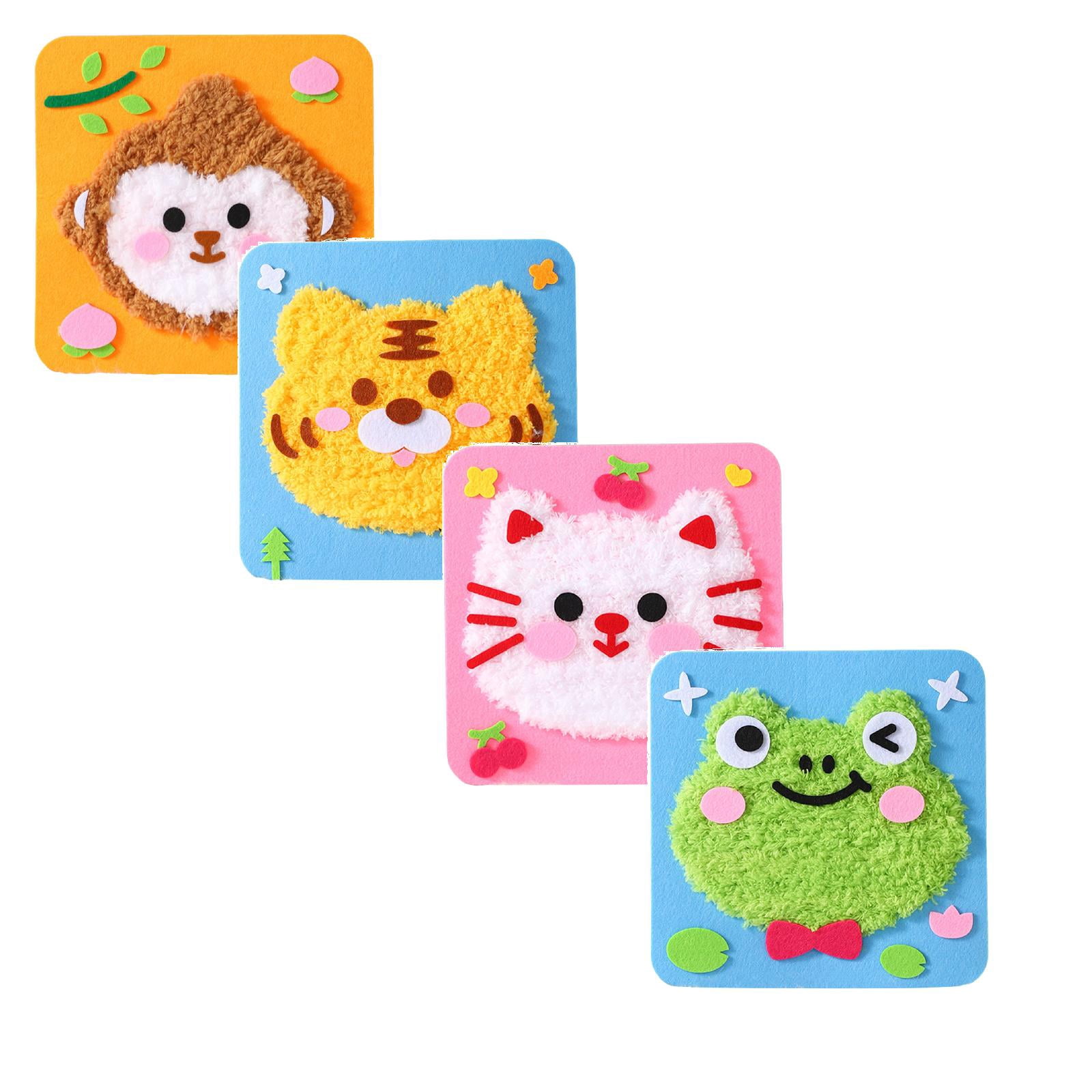 Creative Punch Needle Craft Kit for Kids DIY Kids Wool Craft Embroidery ...