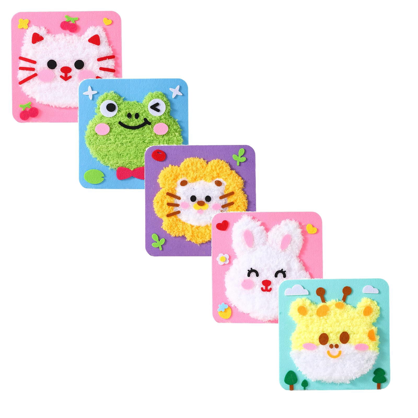 Creative Punch Needle Craft Kit for Kids DIY Kids Wool Craft Embroidery ...