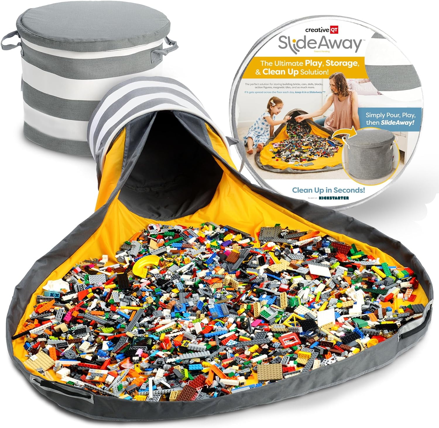 Creative QT SlideAway Toy Storage Organizer & Play Mat for Kids ...