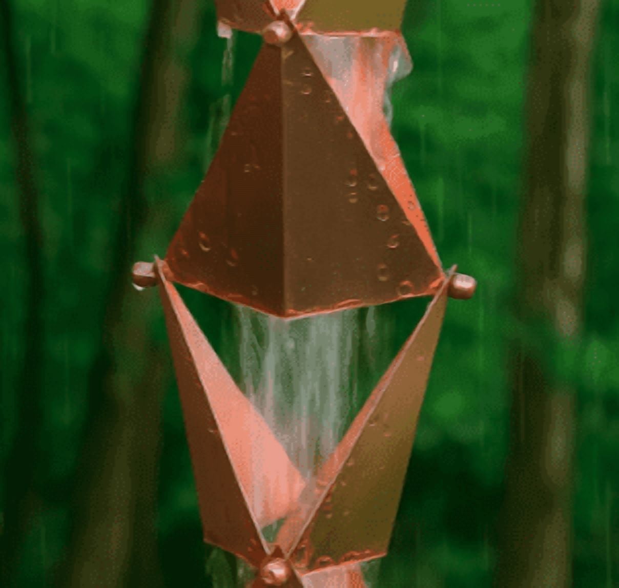 Creative Rain Solutions 8 ft, Orikata Rain Chain, Large Cup, Heavy ...