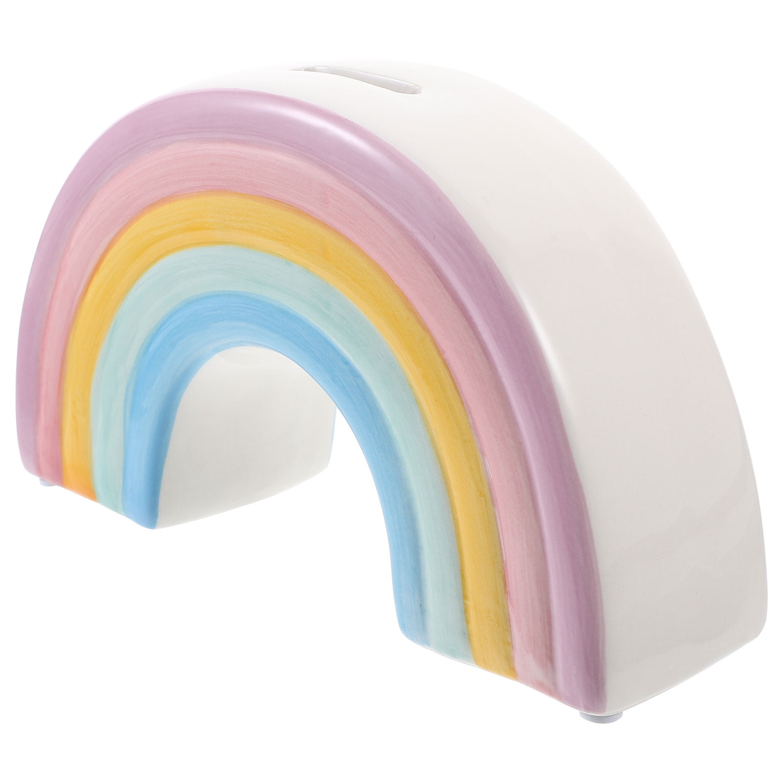 Creative Rainbow Design Money Box Lovely Coin Bank Saving Pot Desktop ...