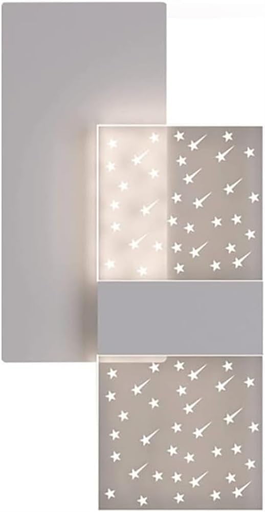 Creative Rectangular Wall Lamp White Metal Wall Light with Acrylic ...