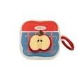 Creative Red Blue Color Collision Stereoscopic Cute Apple Wavy Edge ...