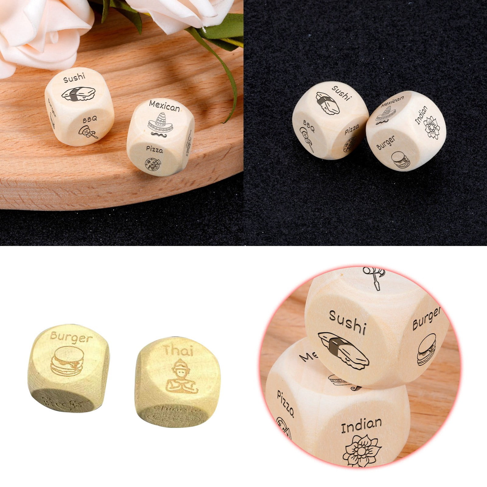 Creative Resin Gourmet Decision Making Dice Personalized 12 Kinds Of ...