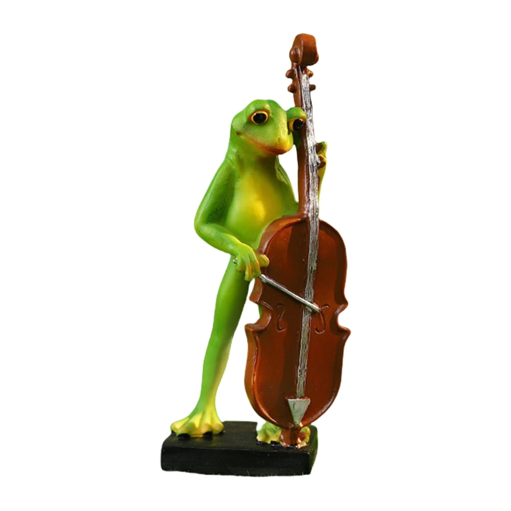 Creative Resins Musician Frogs Statue Figurine for Indoor or Outdoor ...