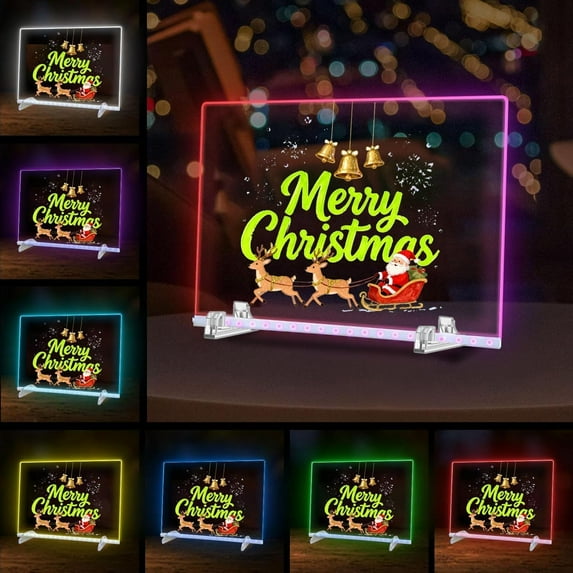 Creative Rewritable Acrylic LED Message Board, 13.7"x10" Light Up ...