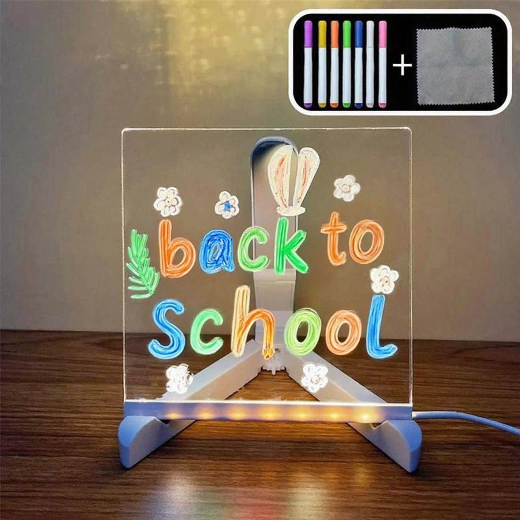 EWWXMM Creative Rewritable Acrylic Message Board, Dry Erase Drawing ...
