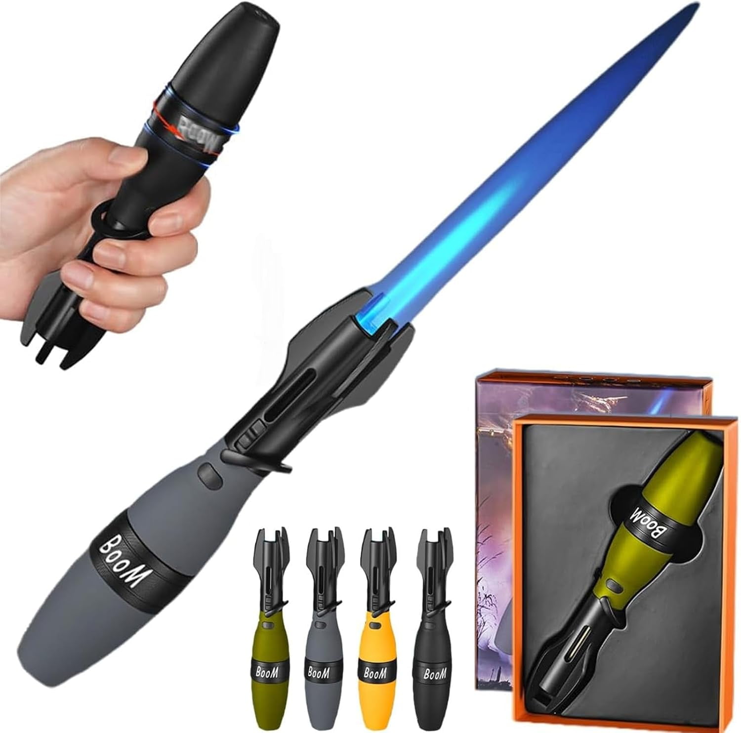 Creative Rocket Fidget Lighter, Windproof Blue Flame Torch Lighter with ...
