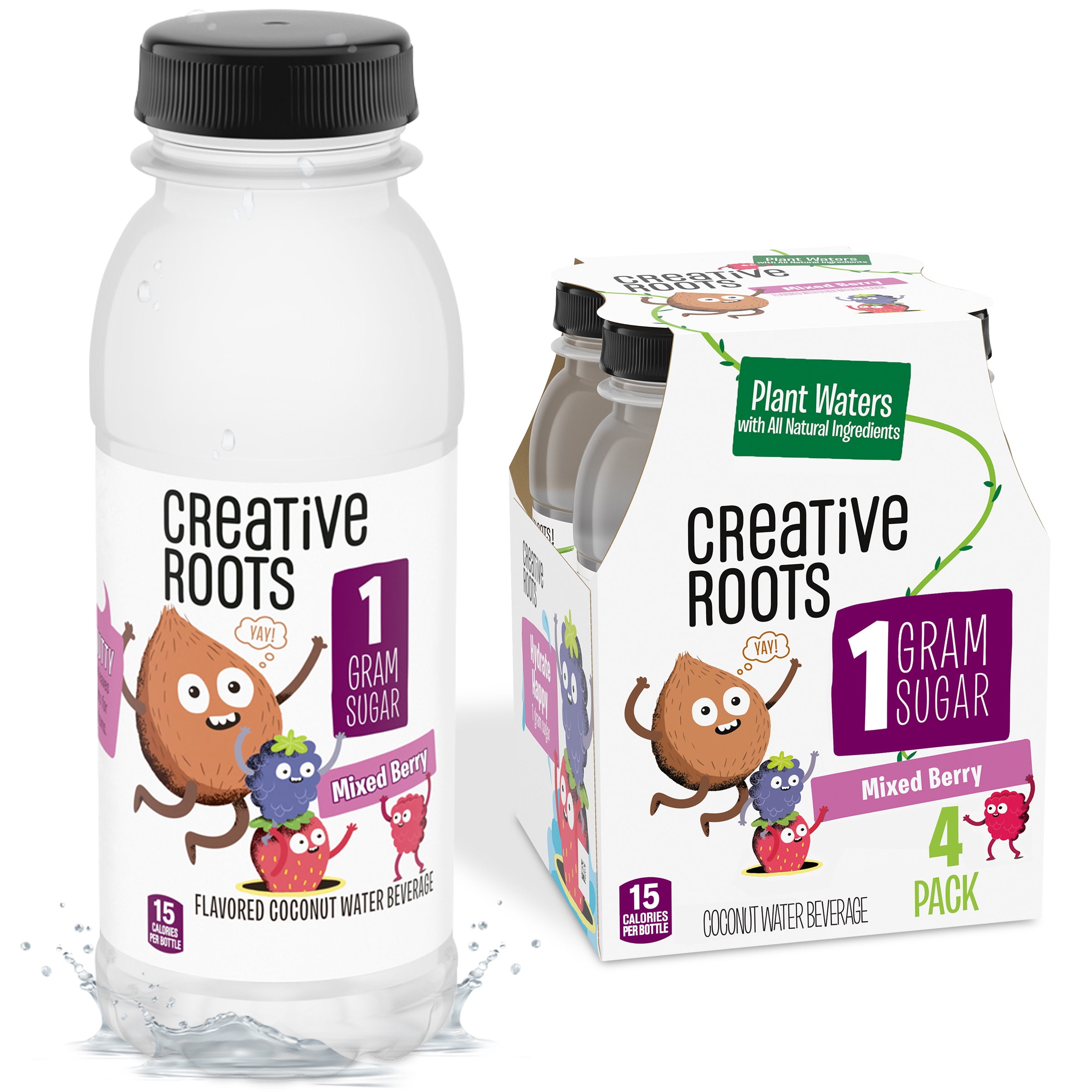 Creative Roots Mixed BerryCoconut Water Kids Drink, 4 ct Pack, 8.5 fl ...