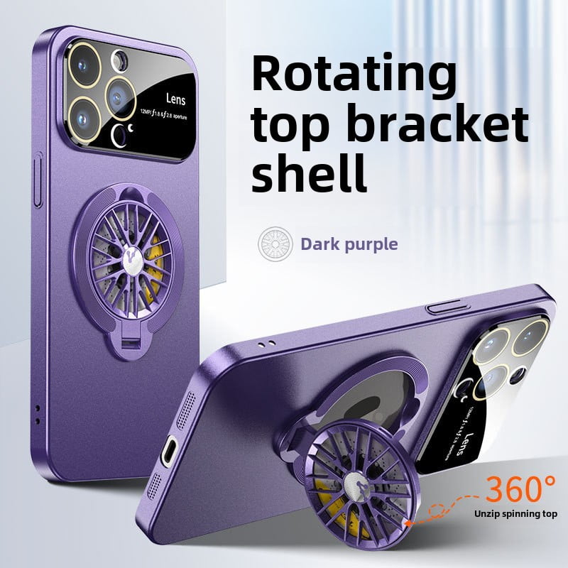 Creative Rotating Gyroscope Magnetic Bracket Phone Case for iPhone11Pro ...