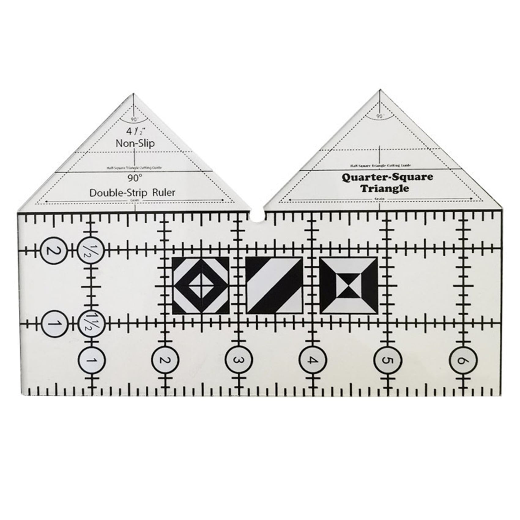 Creative Ruler Grids 90 Degree Double Strip Ruler Non-Slip Quarter ...
