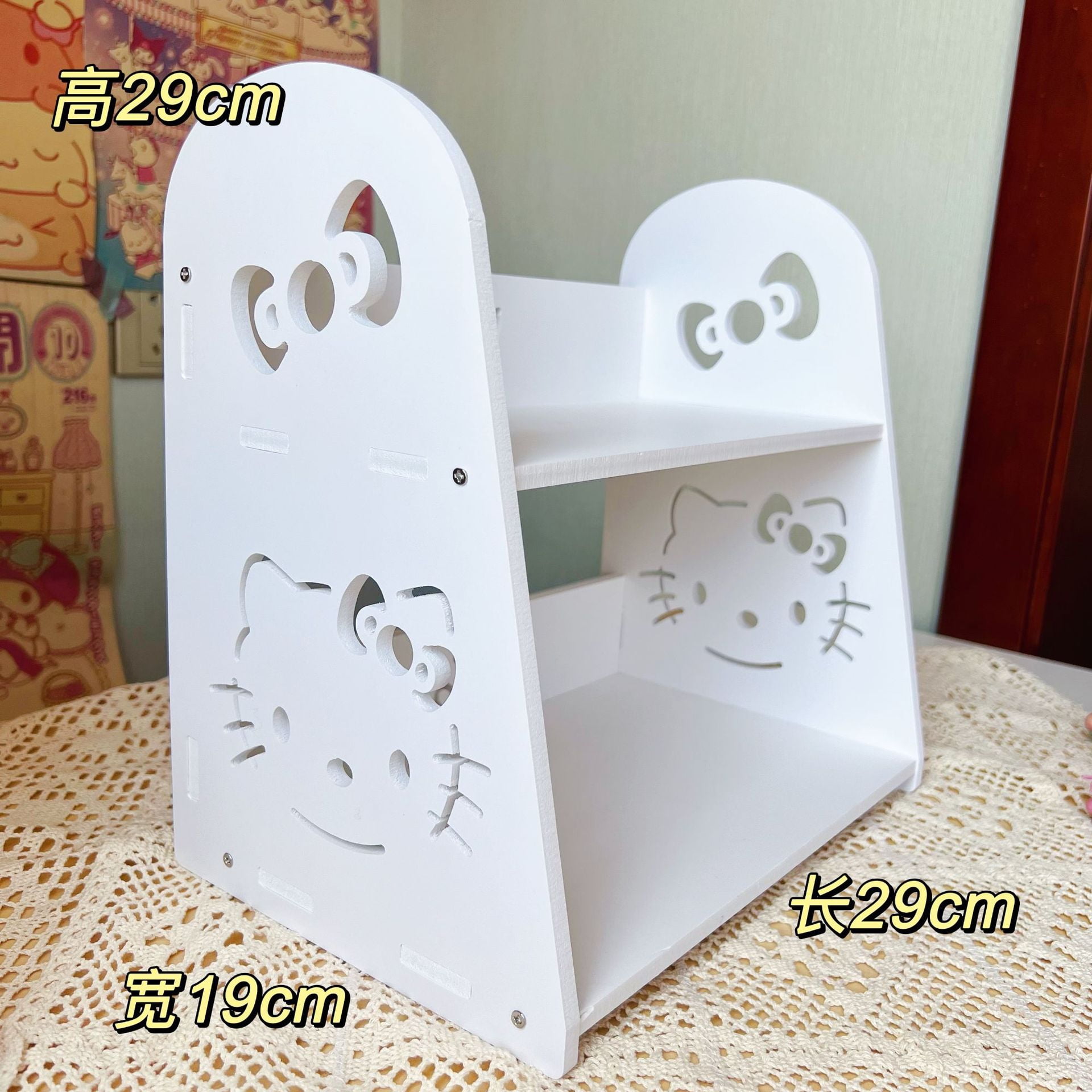 Creative Sanrio Cinnmoroll Hellokitty Bookshelf Storage Rack Desktop ...