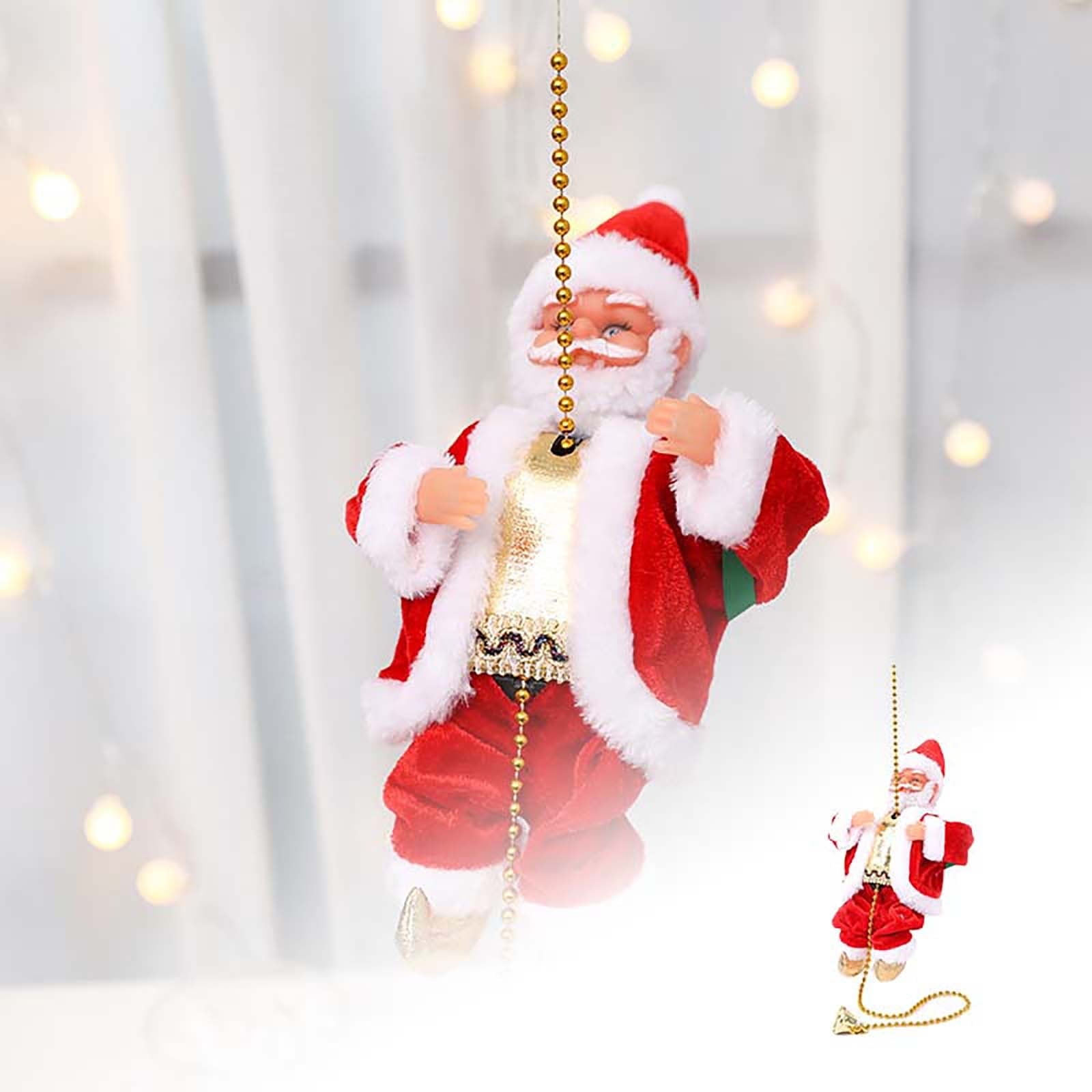Creative Santa Climbing Rope Toy Electric Climbing Santa Claus on Beads ...