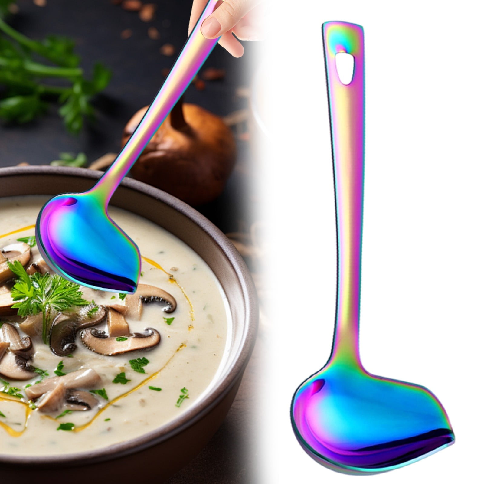 Creative Sauce Ladle (22*8.4Cm) D/ Stainless Metal Soup Drizzle Spoon ...