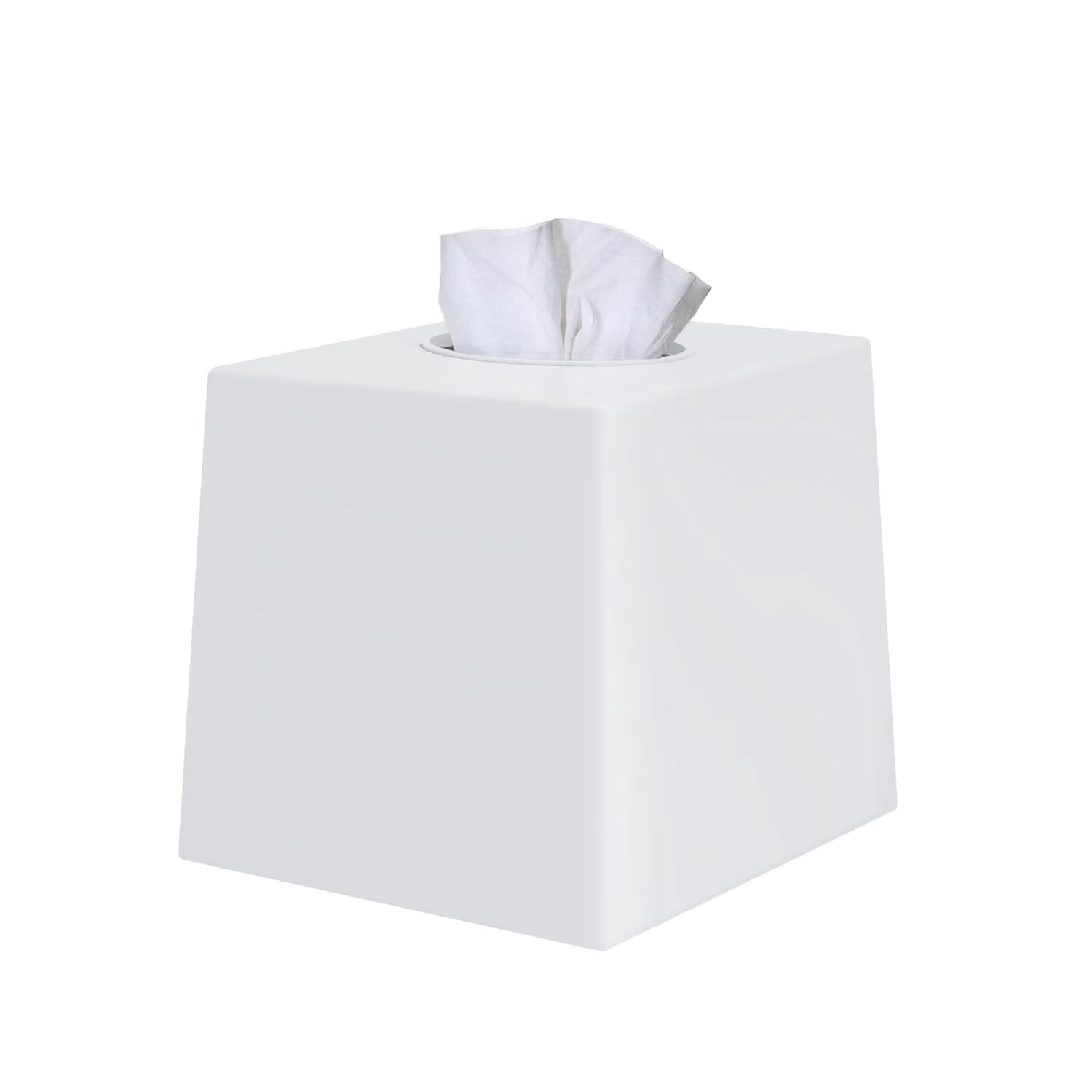 Creative Scent White Tissue Box Cover Square - 1 Pack - Plastic Cube ...