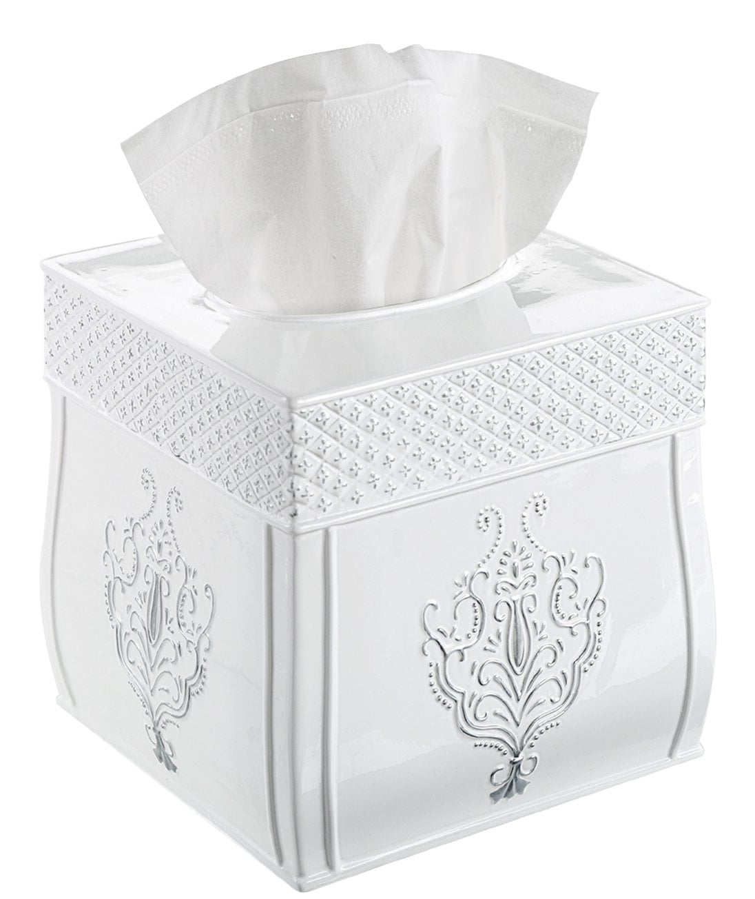 Creative Scents Vintage White Tissue Box Cover Square - French Country ...