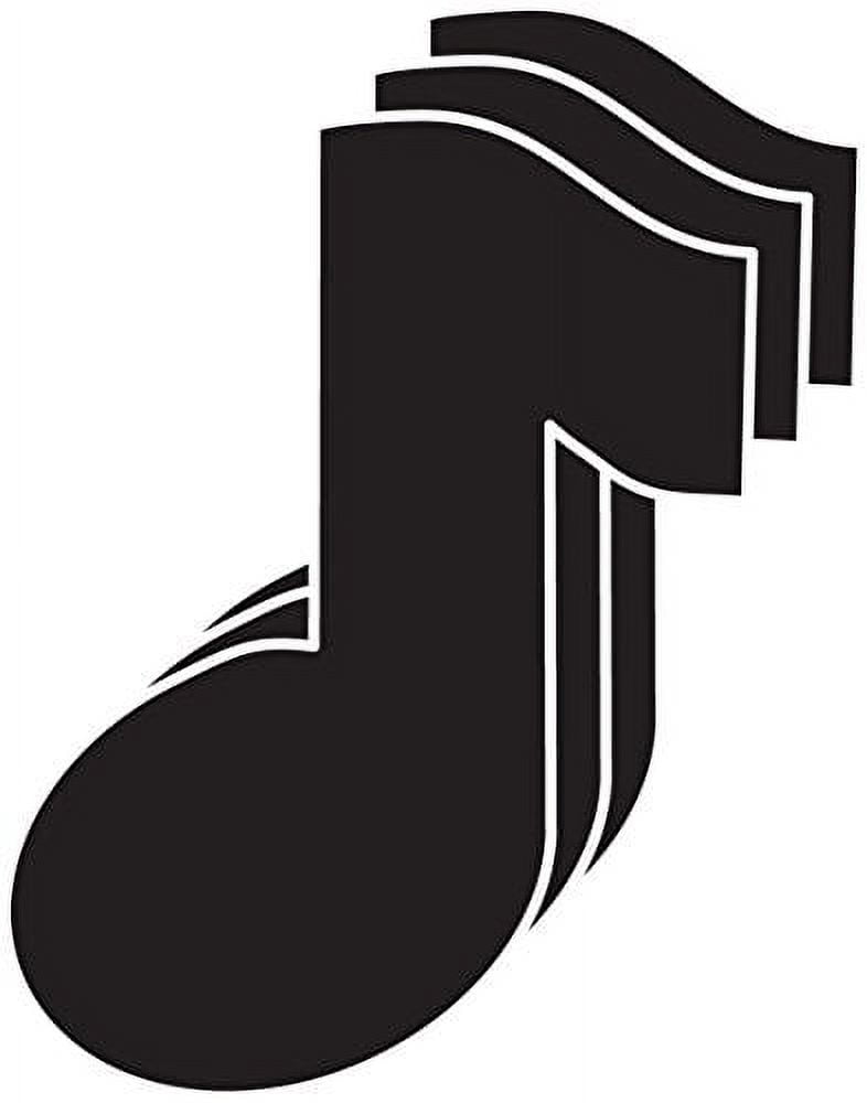 Creative Shapes Cut-Outs Music Note Small Black - Walmart.com