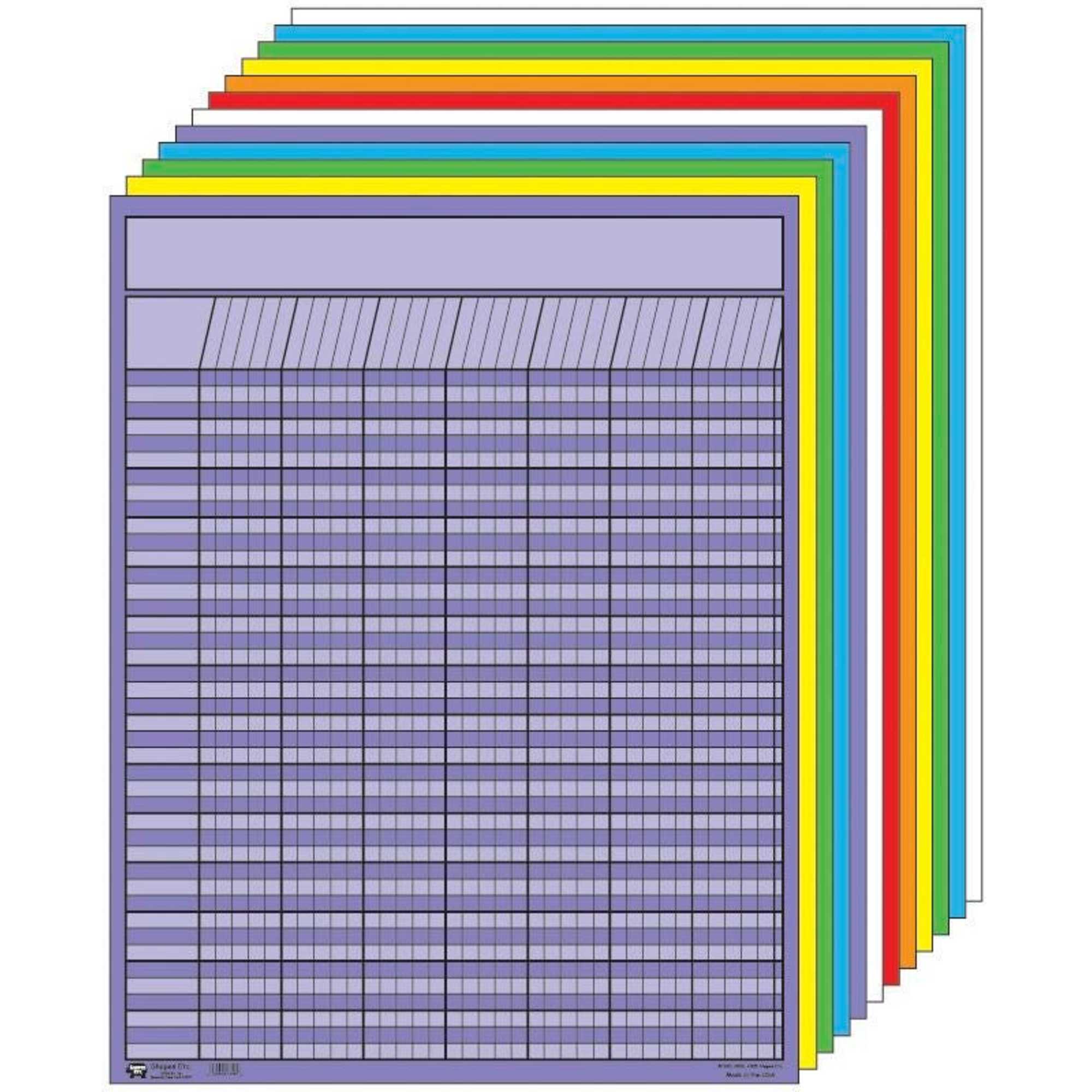 Creative Shapes Etc Large Vertical Incentive Chart Set, Assorted Color ...