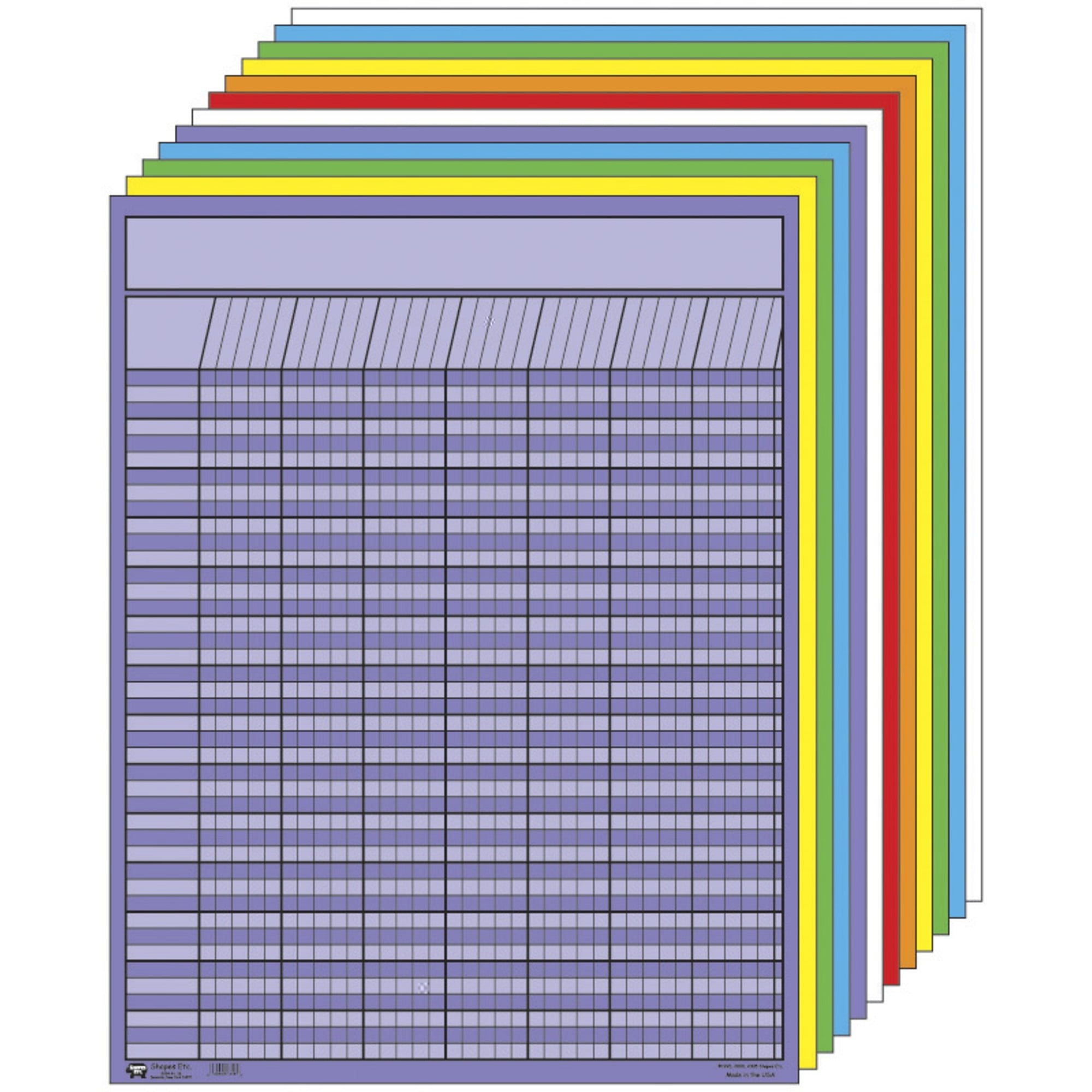 Creative Shapes Etc Large Vertical Incentive Chart Set, Assorted Color ...