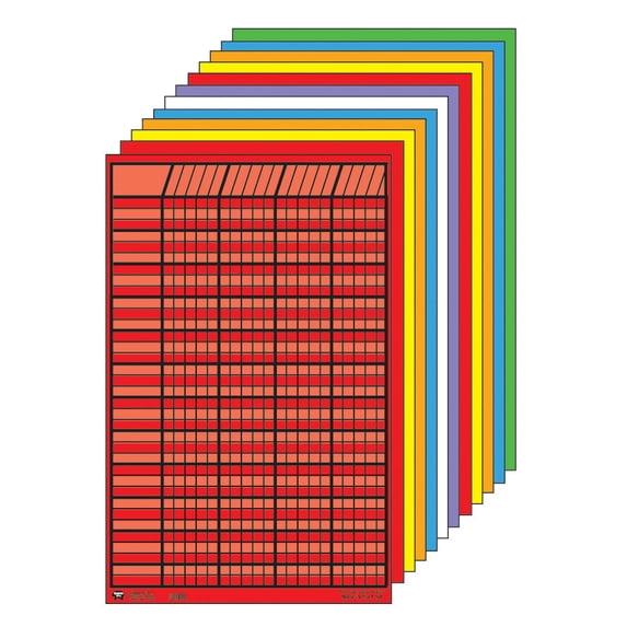 SHAPES ETC. Small Chart - Set of 12 - Walmart.com