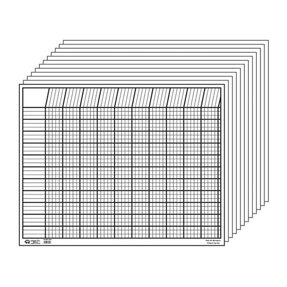 Horizontal Chart Set of 12 - White - Walmart.com