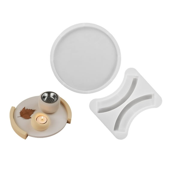 Creative Silicone Mold Elegant Round Flowerpot Tray Molds Silicone ...