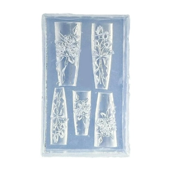 Creative Silicone Mold Pair For Nails Artists Makes Intricate Floral ...