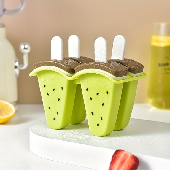 Creative Silicone Popsicle Mold - Fun Watermelon and Kiwi Shaped Ice ...