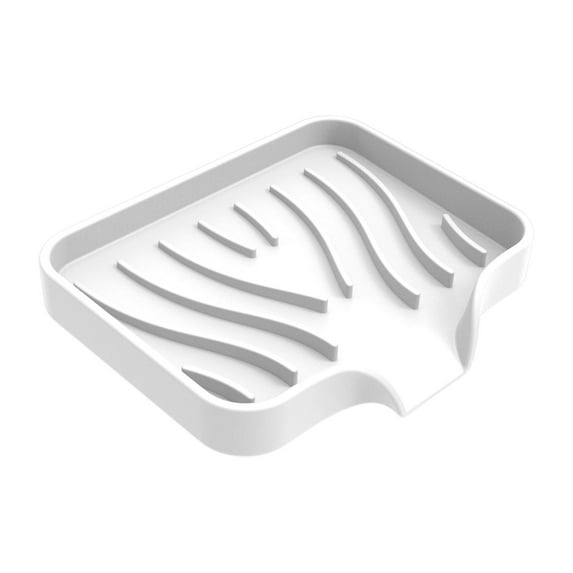 Creative Silicone Soap Dish No Drilling Water Drain Holder Bathroom ...