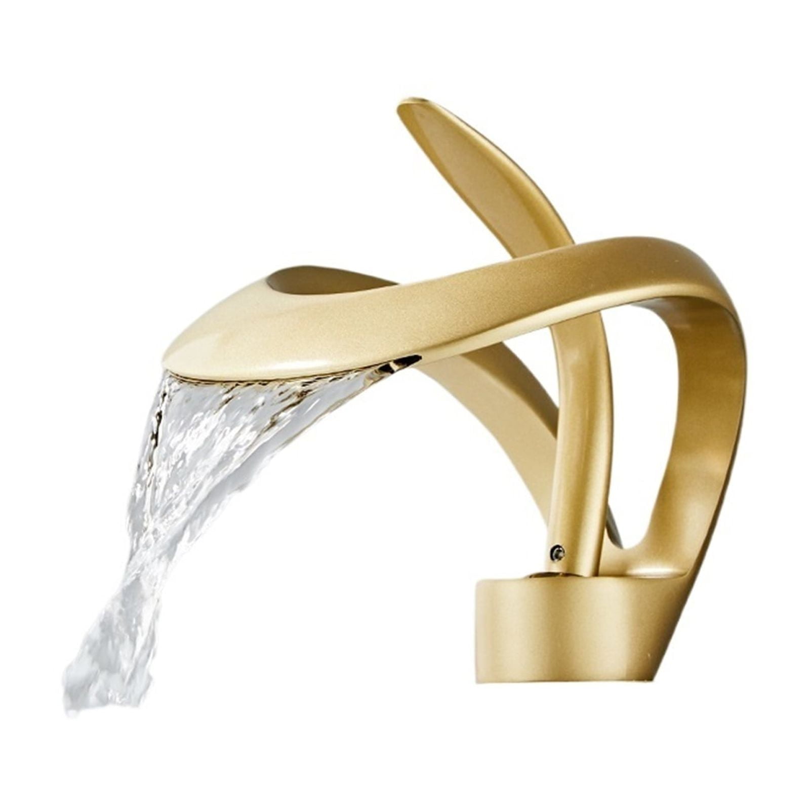 Creative Single Hole Waterfall Style Washbasin Faucet, Hot And Cold ...