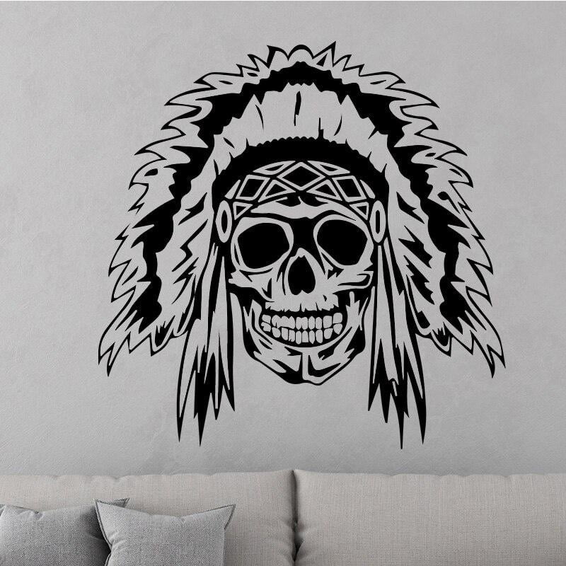 Creative Skull Design Wall Sticker for Living Room Removable Vinyl Wall ...