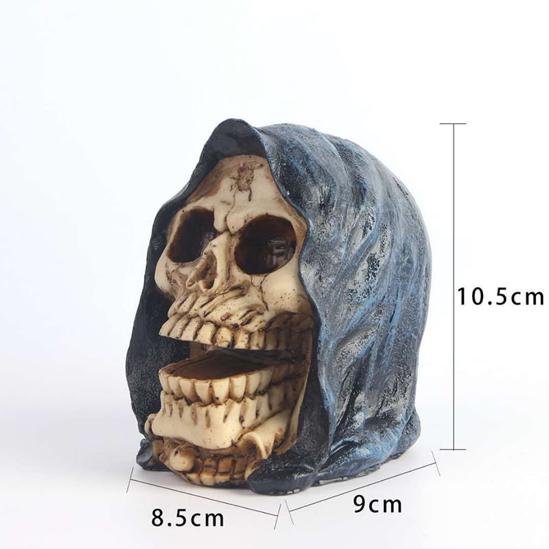 Creative Skull Sculpture Home Halloween Decoraiton Handmade Head ...