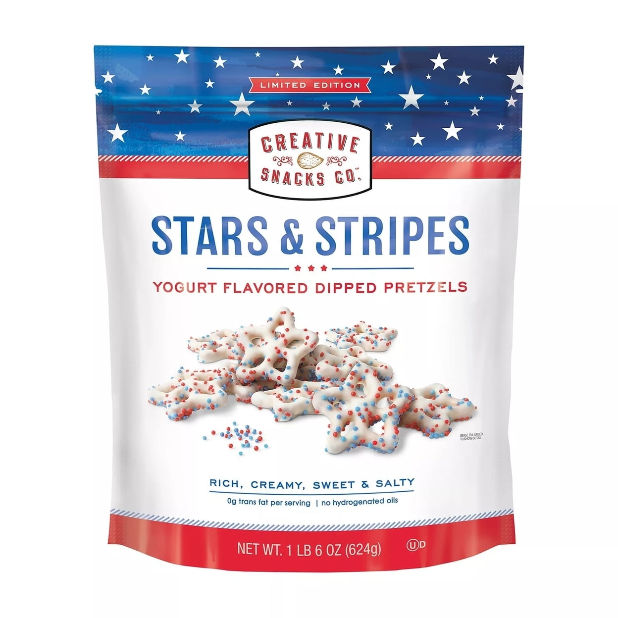 Creative Snacks Co. Stars and Stripes Pretzels, Sweet & Salty Yogurt ...