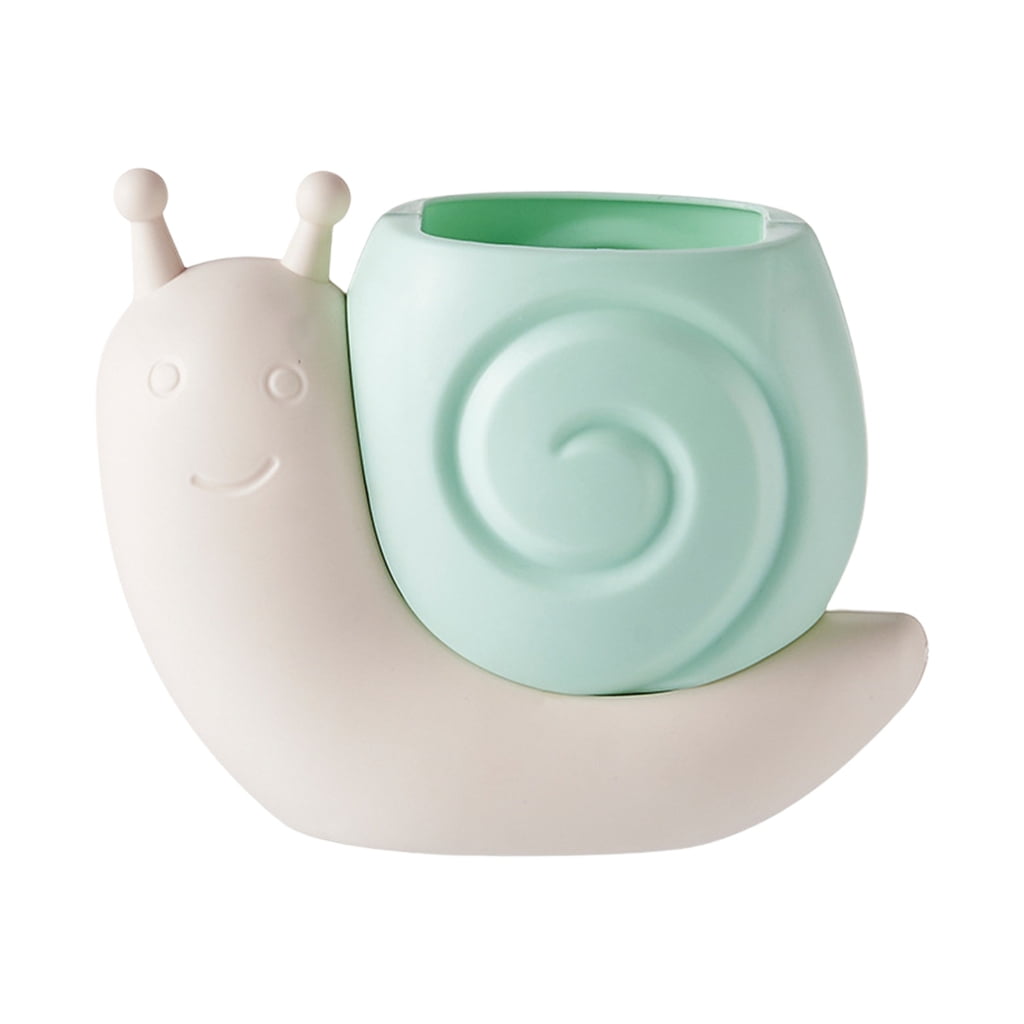 Creative Snail Themed Desk Storage Plastic Pen Organizer With Spacious ...