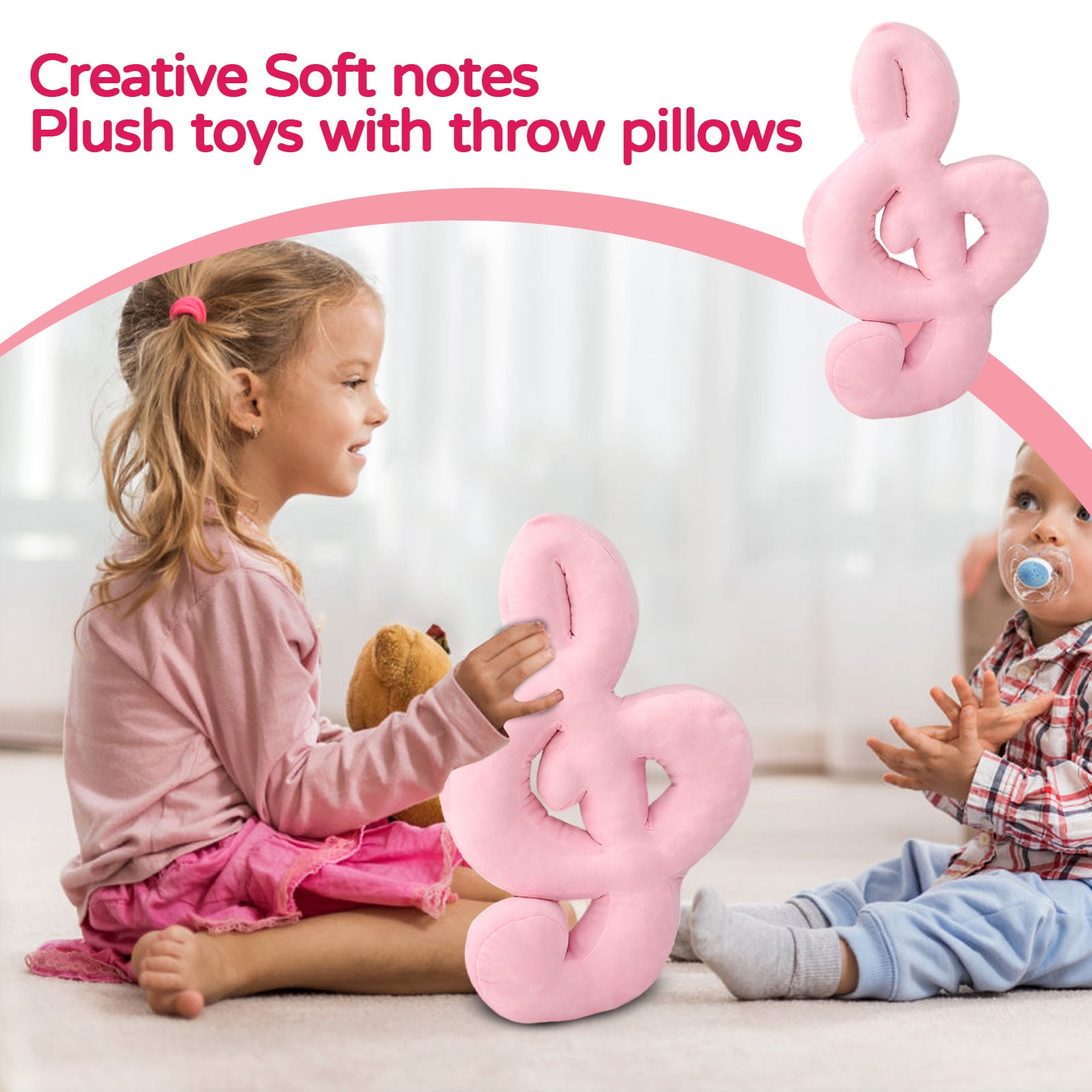 Creative Soft Music Note Plush Toy, Home Sofa Throw Pillow Cushion ...