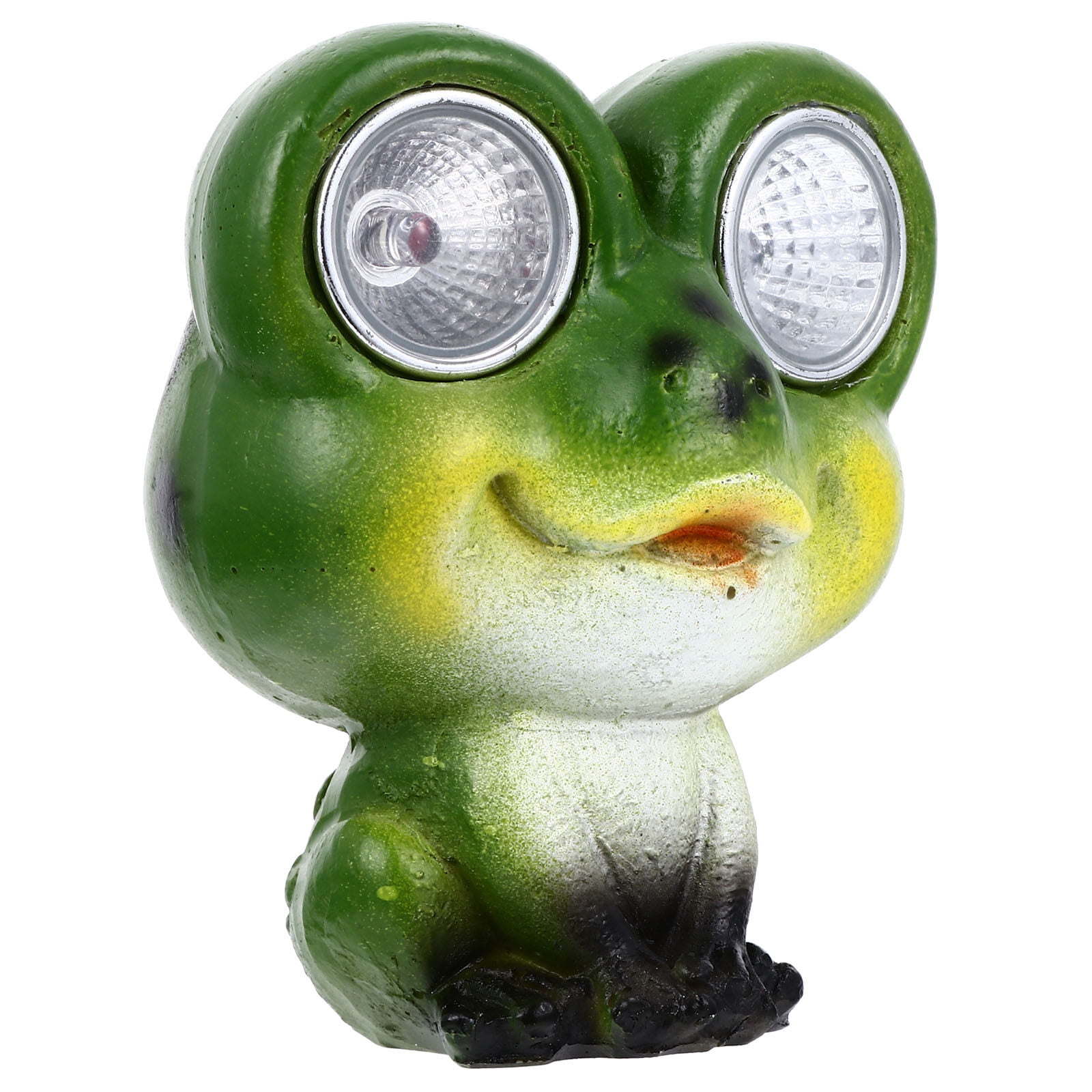 Creative Solar Powered Frogs Shape Ornament Lawn Lights Resin Statue ...