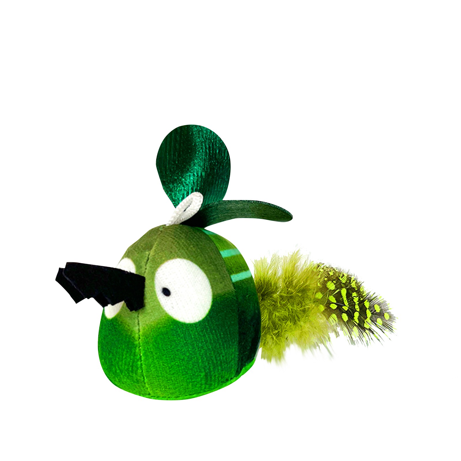Creative Sounding Pet Simulation Insect Feather Toy Engaging Cat ...