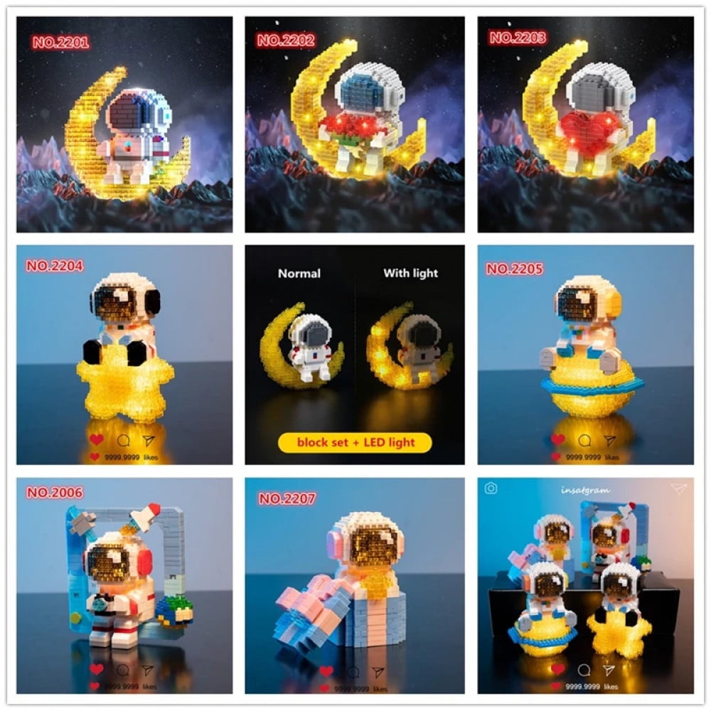 Creative Space Astronaut Series Micro Particle Building Blocks Figure ...